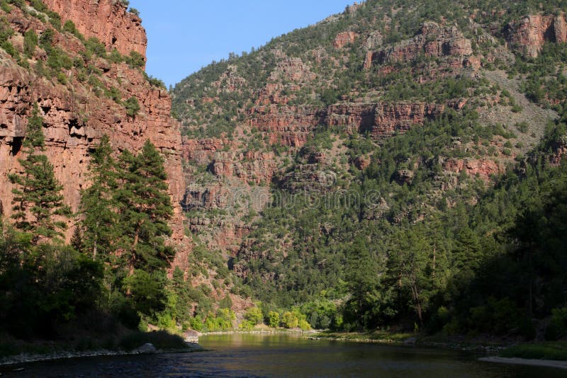 The Green River and the Book Cliffs Stock Image - Image of irrigation ...