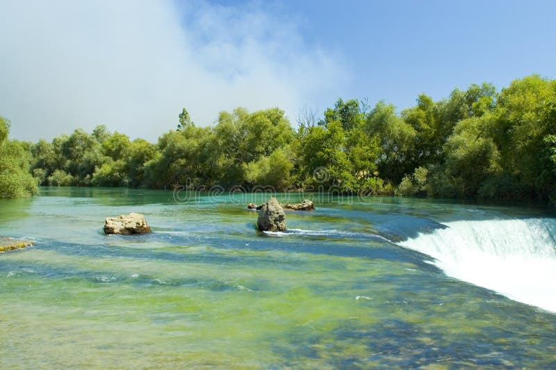 Small Waterfall Near Tavira, Pt Stock Photo - Image of grass, branch ...
