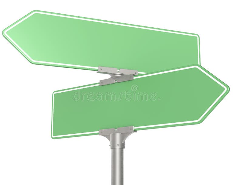 Empty Green Directional Signs Stock Illustrations – 847 Empty Green ...