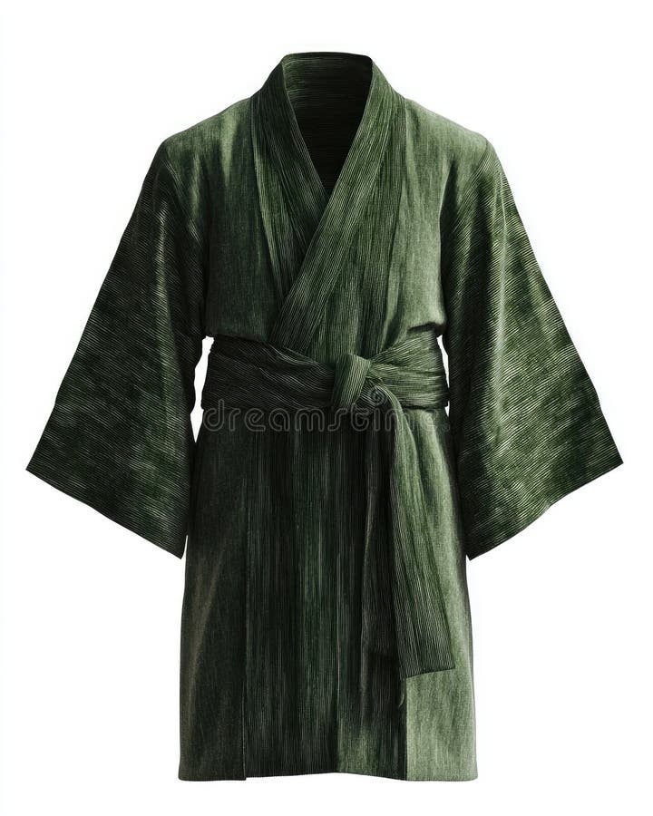 A Green Robe with a Green Belt Stock Image - Image of editorial, robe ...