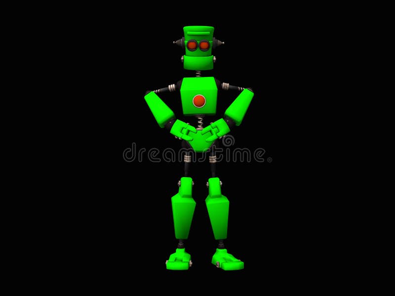 Green robot stock illustration. Illustration of black - 17640426