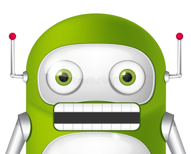 Little Robot Hugging in Love Shape Stock Vector - Illustration of ...