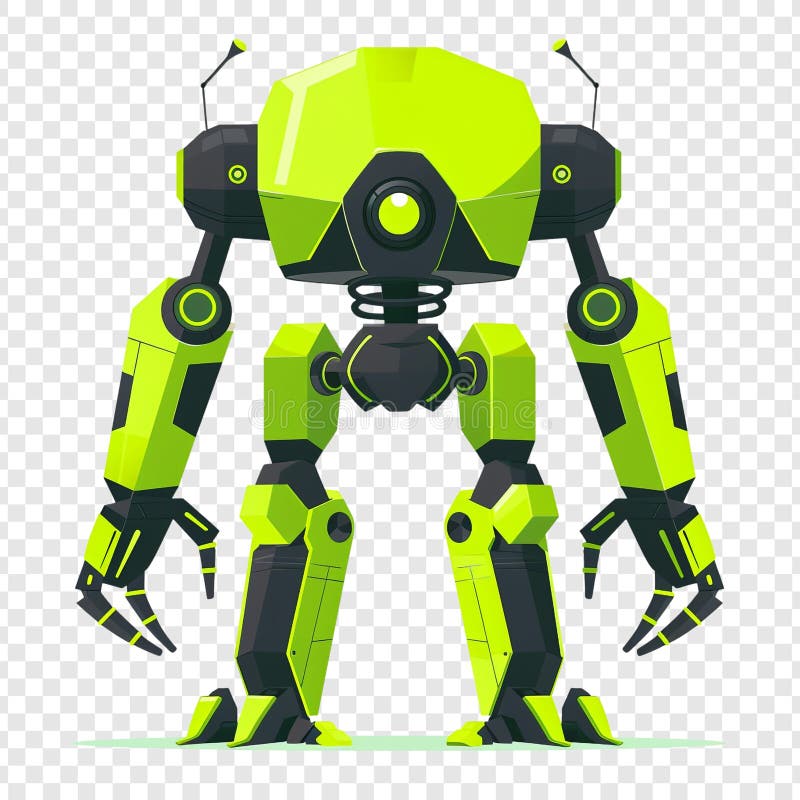 Green Robot Illustration stock illustration. Illustration of science ...
