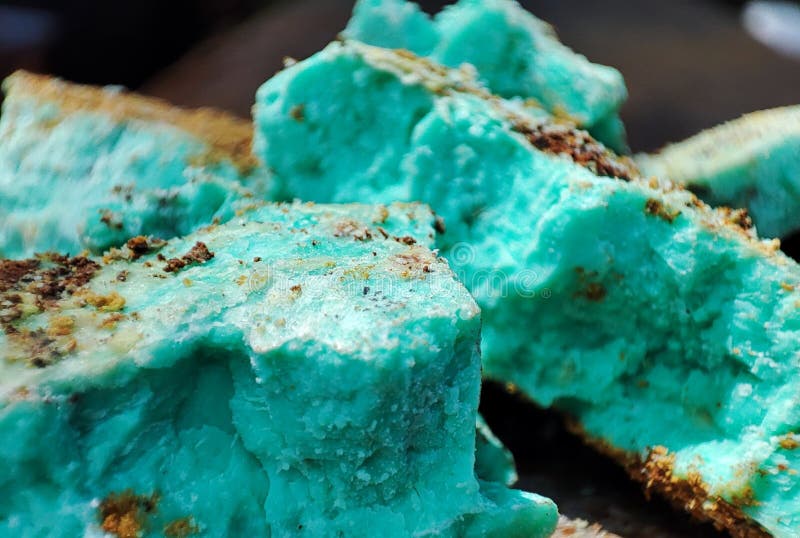 Green Rock Pure Nickel Laterite Deposits in Open Pit Mines Stock Photo ...