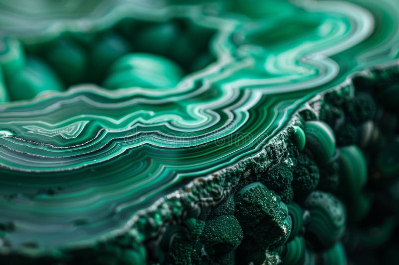 A Green Rock with a Wavy Pattern Stock Image - Image of geology ...