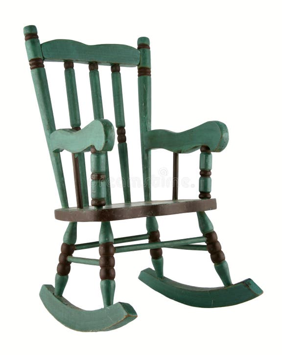 Green rocking chair stock photo. Image of worn, smooth - 6030778