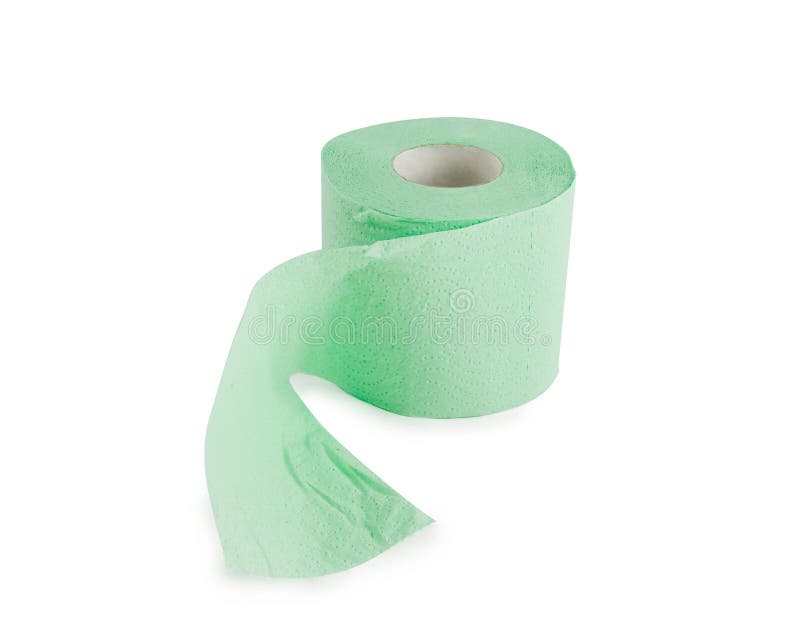 Green roll of toilet paper stock image. Image of everyday - 12649195