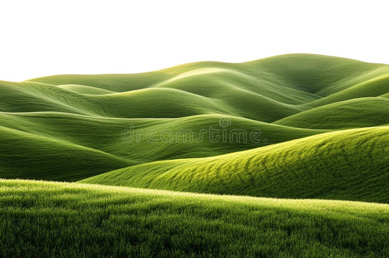Green Rolling Hills. Generative AI Stock Photo - Illustration of nature ...