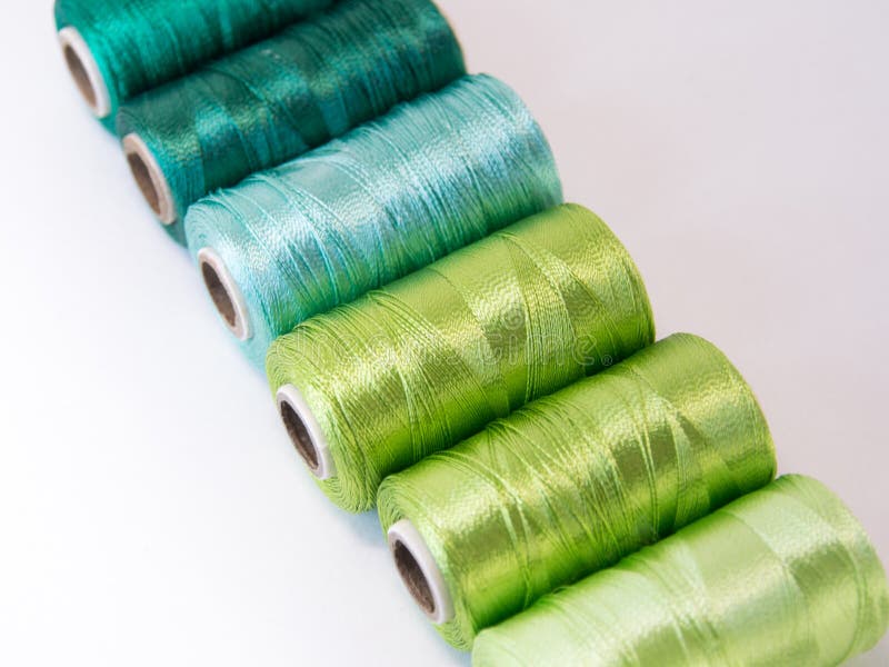 Rolls of Thread with RGB and CMYK Colors. Stock Photo - Image of pieces ...