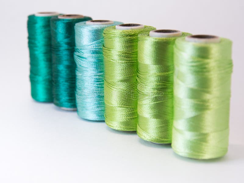 Rolls of Thread with RGB and CMYK Colors. Stock Image - Image of ...