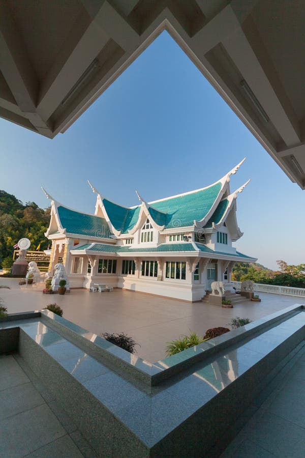 Green roof temple stock photo. Image of framing, thai - 66899162