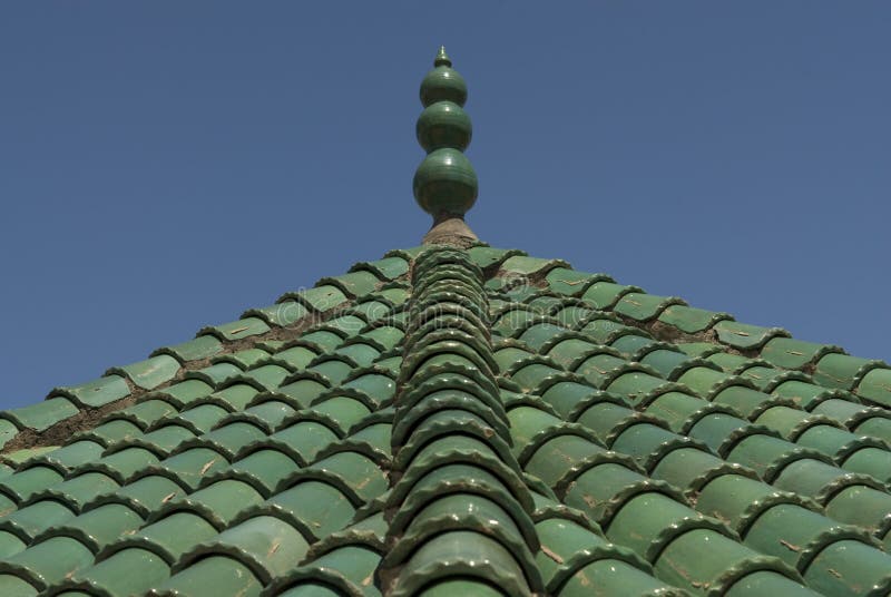 Green Roof Tiles Fez, Morocco Stock Photo - Image of morocco, ceramic ...