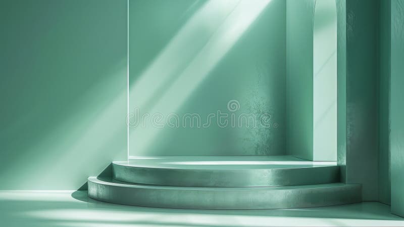 Green Room with Light Shining through Window Stock Illustration ...