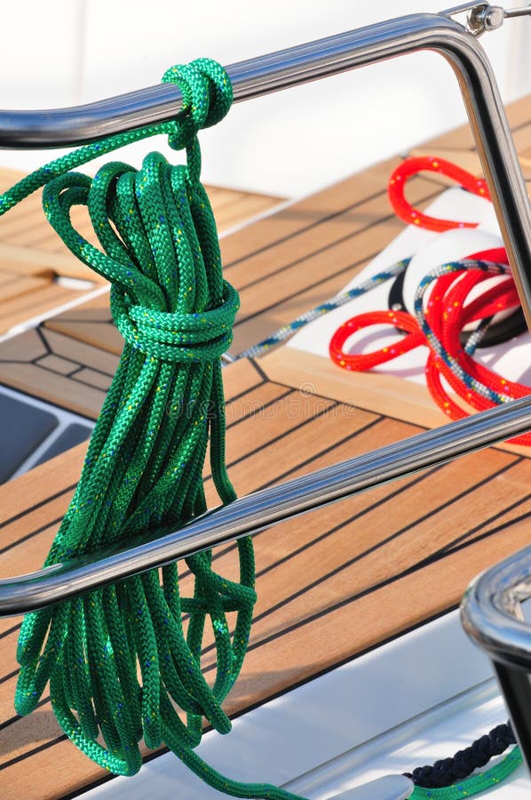 Green rope stock image. Image of circle, nautical, sailboat - 15192179