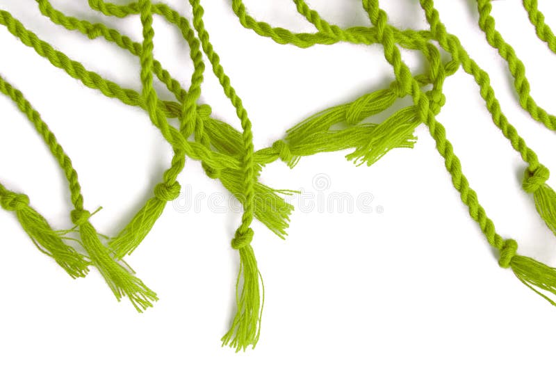 Green rope fabric on white stock photo. Image of pattern - 74437172