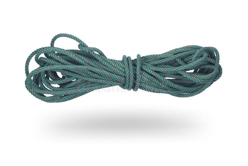 Green Rope Isolated on White Stock Image - Image of hawser, cord: 56959061