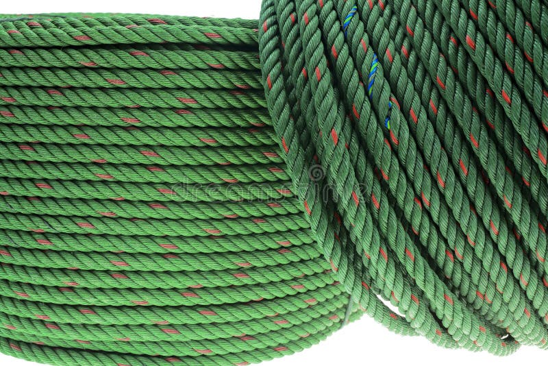 Green ropes Reels stock image. Image of equipment, aged - 51099127