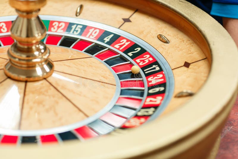 Green Roulette Table with Colored Chips Ready To Play Stock Photo ...