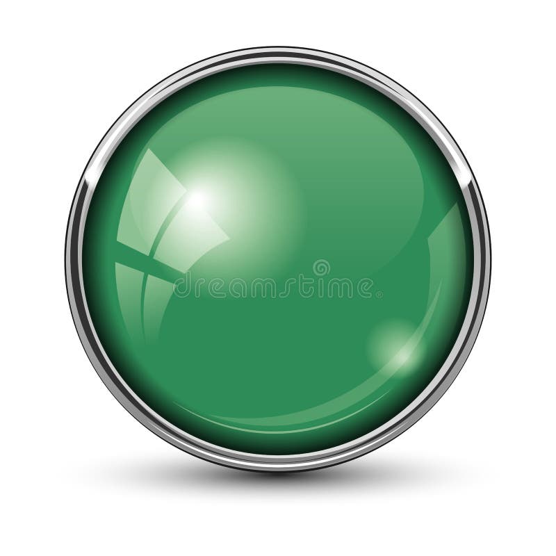 Green Round Sticker Banner with Gold Stars Frame on Transparent ...