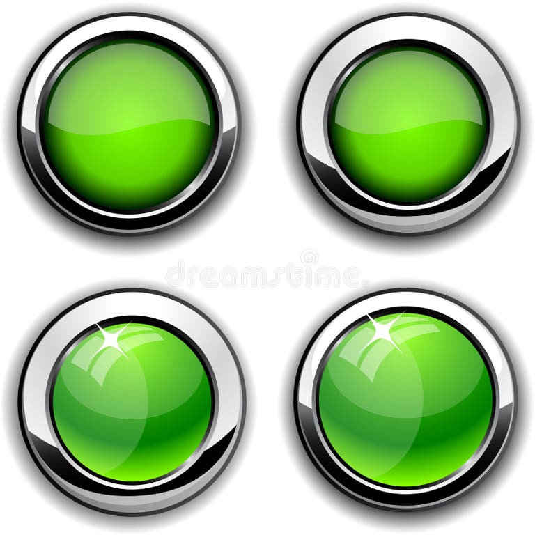 Round Buttons Chrome Borders Stock Illustrations – 63 Round Buttons ...