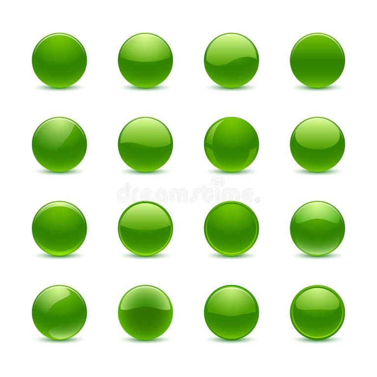 Green round buttons stock vector. Illustration of banner - 67733032