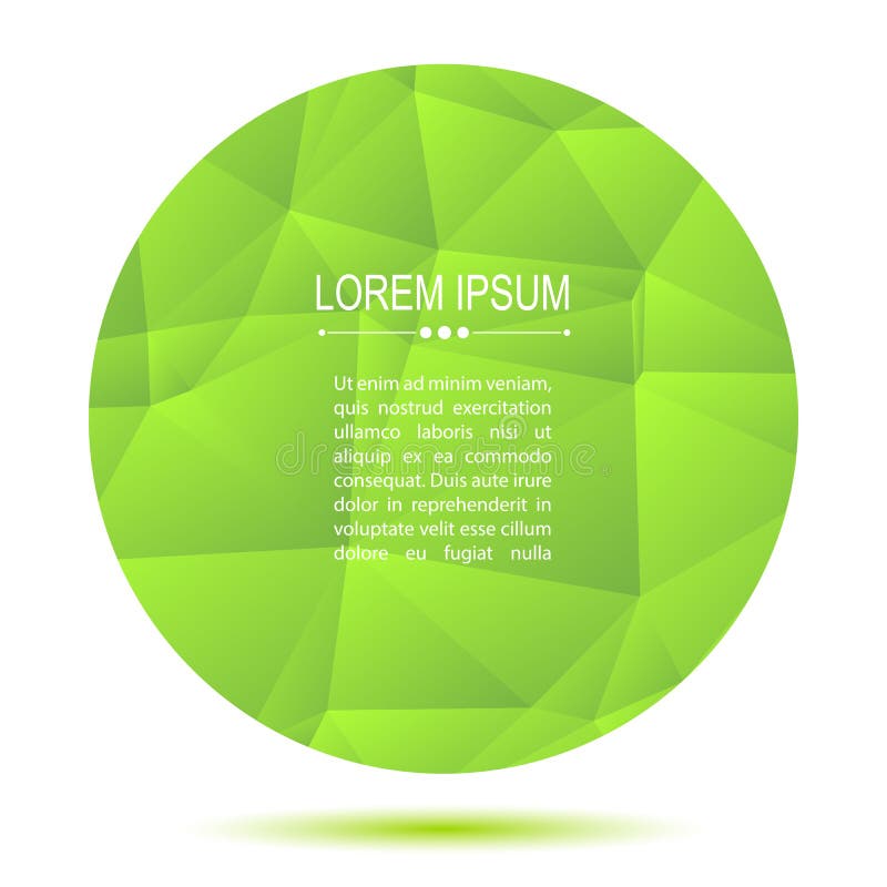 Green round frame stock vector. Illustration of polygonal - 79247902