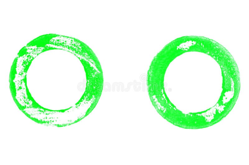 2 Green Round Frames Made with Stencil Stock Illustration ...