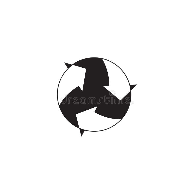 Green Round Geometric Negative Space Symbol Vector Stock Vector ...