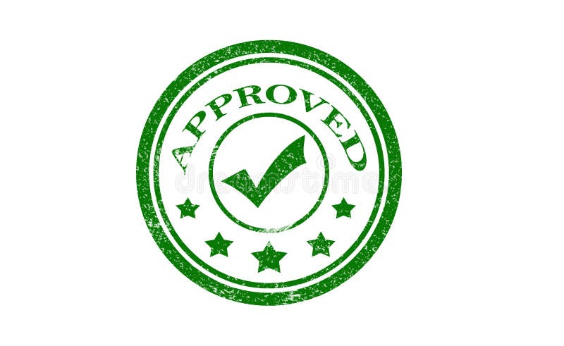 Green Round Grunge Approved Sign. Stock Illustration - Illustration of ...