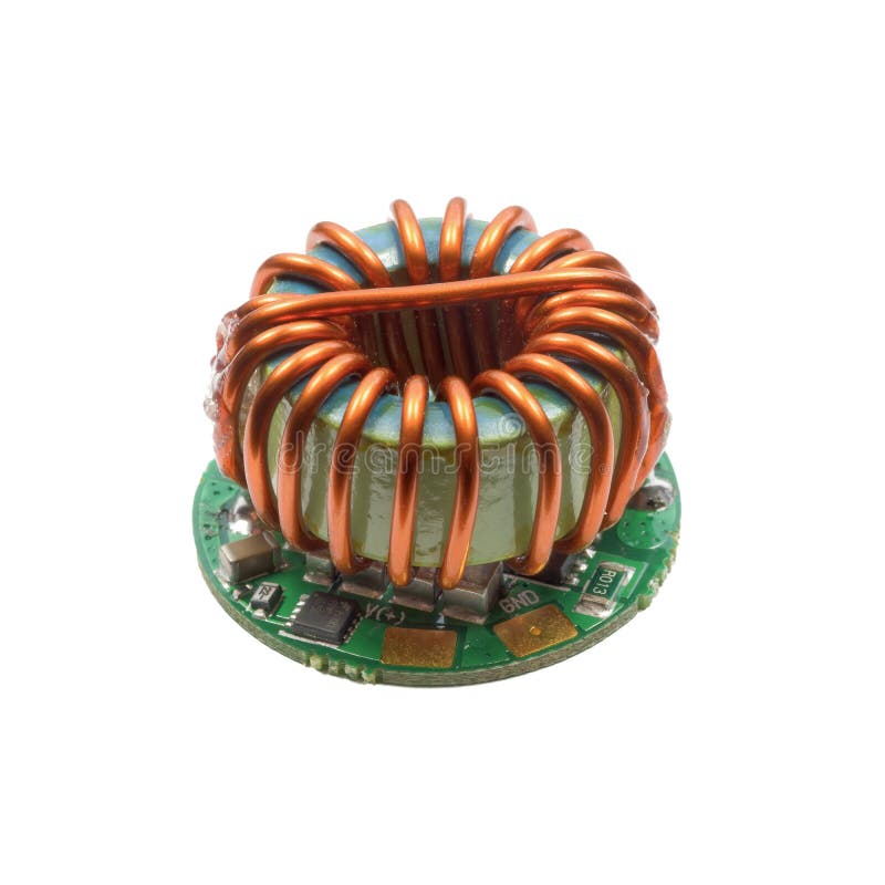 Green Round Led Driver PCB Board with Inductance Coil and Surface Mount ...