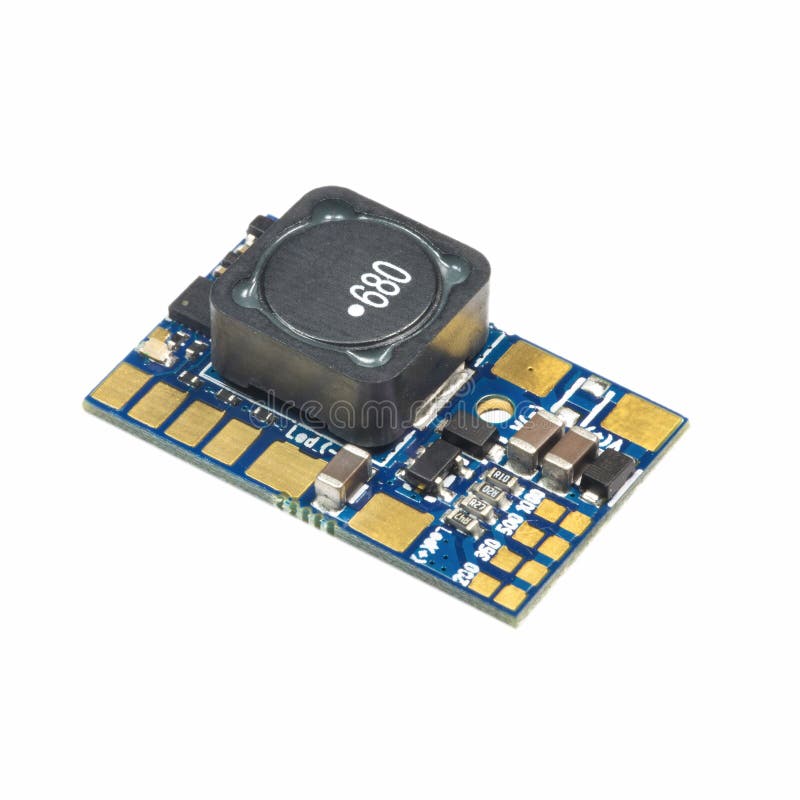 Blue Rectangle Led Pulse Width Modulation Dimmer PCB Board Surface ...