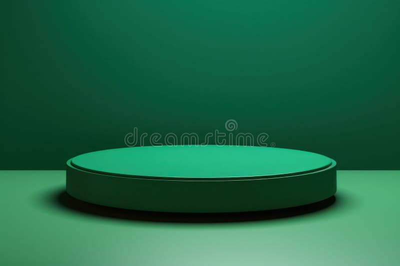 A Green Round Object on a Green Surface Stock Illustration ...