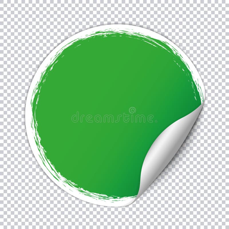 Green Round Sticker Banner with Gold Frame and Gold Corner on ...