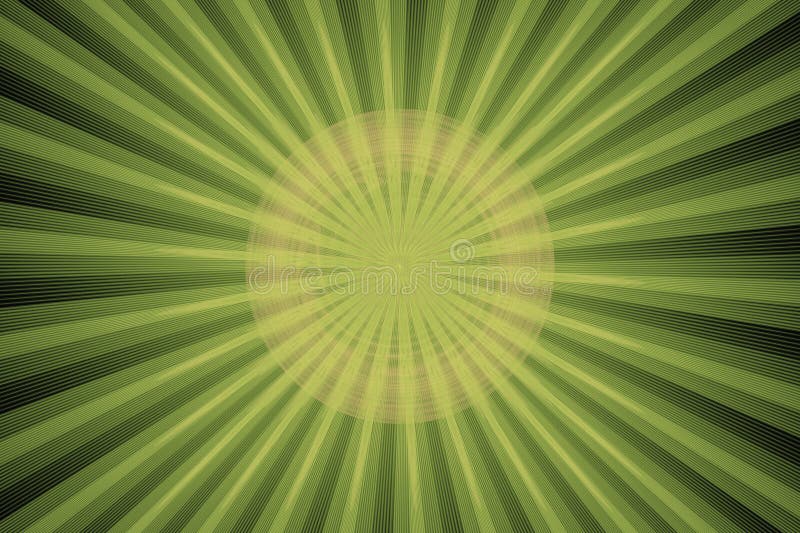 Green Round Pattern of Crooked Waves and Rays from the Center on a ...