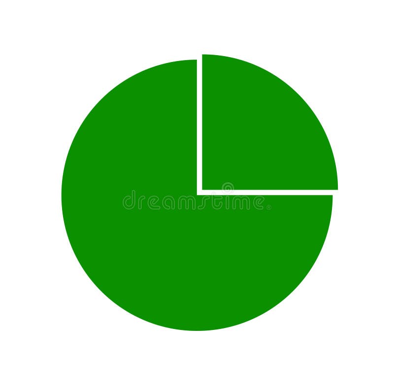 Green Round Pie Chart Vector Icon Stock Vector - Illustration of flow ...