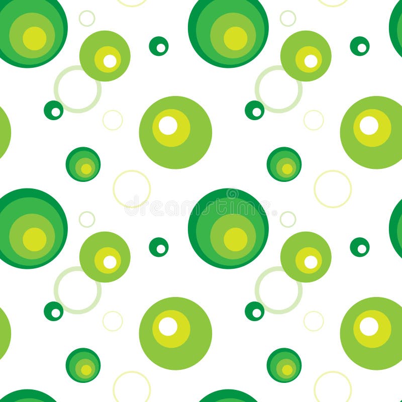 Green Round Seamless Pattern Background Stock Vector - Illustration of ...