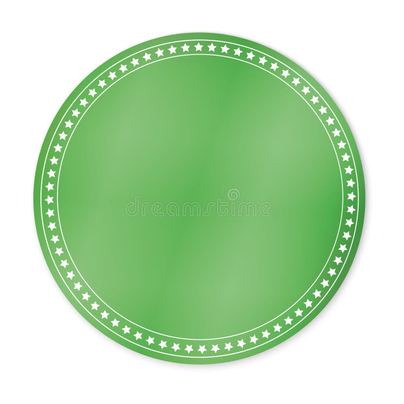 Green Round Sticker Banner - Design Element Stock Vector - Illustration ...