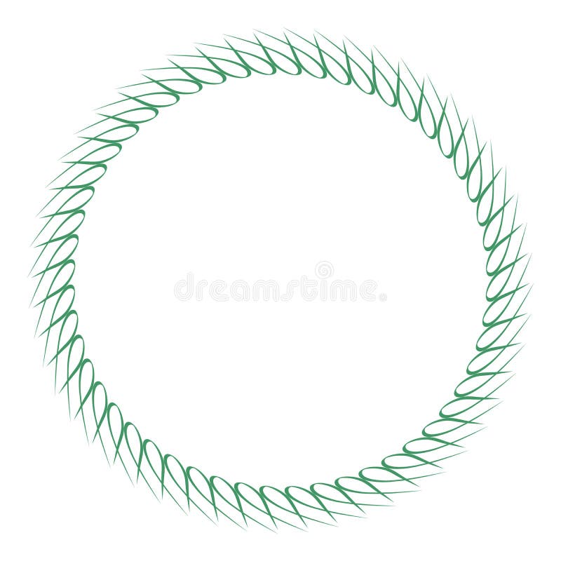 Green Round Vector Frame - Circle Banner on White Background Stock ...