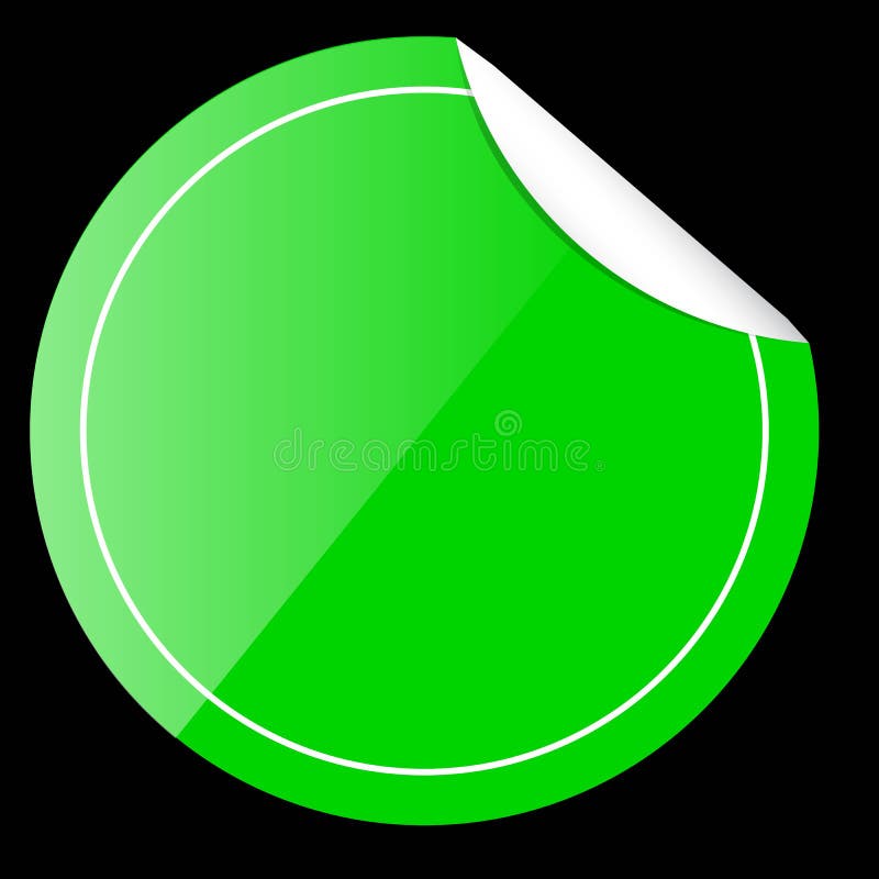 Green Rounded Blank Tag, Isolated on White Stock Vector - Illustration ...
