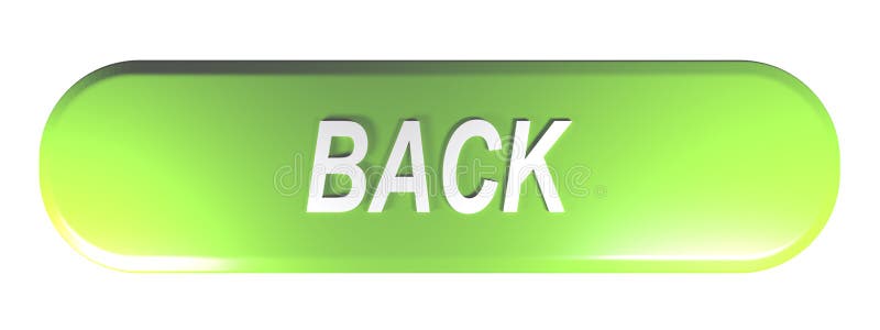 Green Rounded Rectangle Push Button BACK - 3D Rendering Stock ...