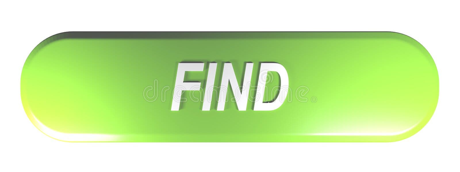 Green Rounded Rectangle Push Button REGISTER - 3D Rendering Stock ...