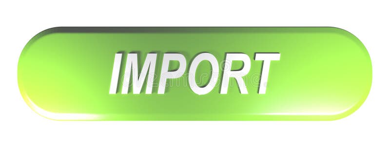 Green Rounded Rectangle Push Button IMPORT - 3D Rendering Stock ...