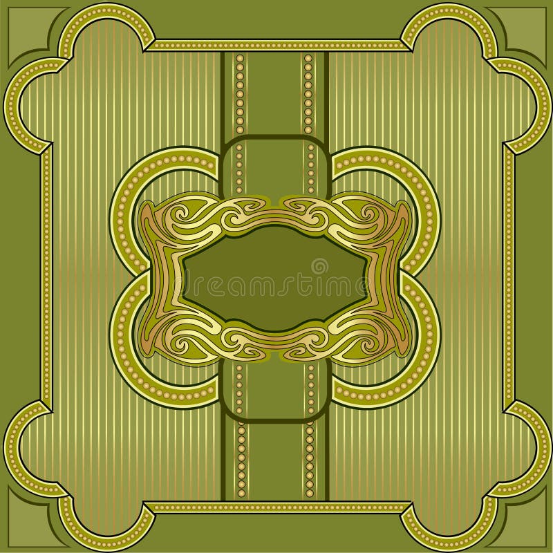 Green Royal Pattern. the Seamless Vector Background Stock Illustration ...