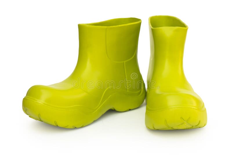 Green rubber boots stock image. Image of background - 369260557
