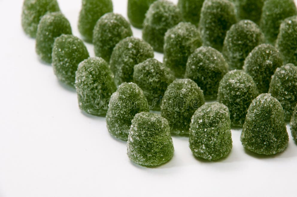 Green Rubber Menthol Candy with Sugar Stock Image - Image of goodies ...