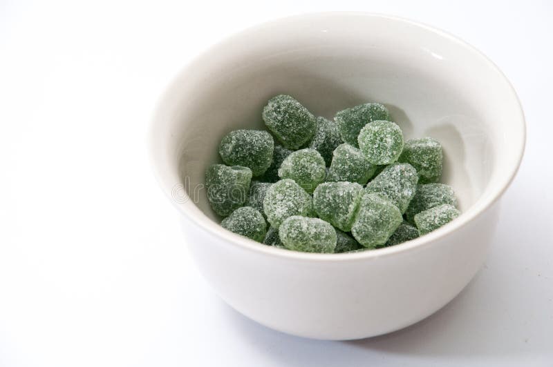 Green Rubber Menthol Candy with Sugar Stock Photo - Image of isolated ...