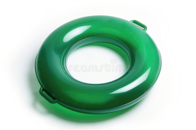 A Green Rubber Ring with a White Background Stock Photo - Image of ...