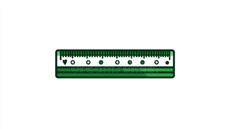 Green Ruler Illustration stock illustration. Illustration of modern ...