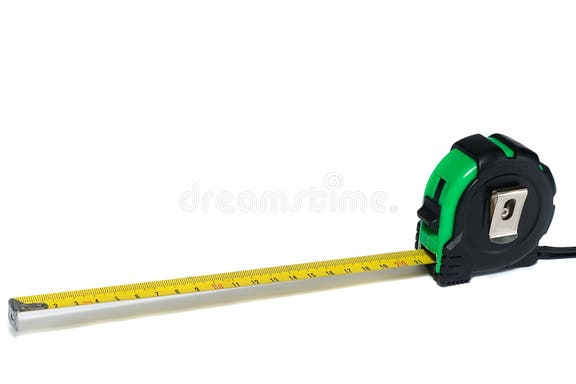 Green Ruler Isolated on White Stock Image - Image of carpentry ...