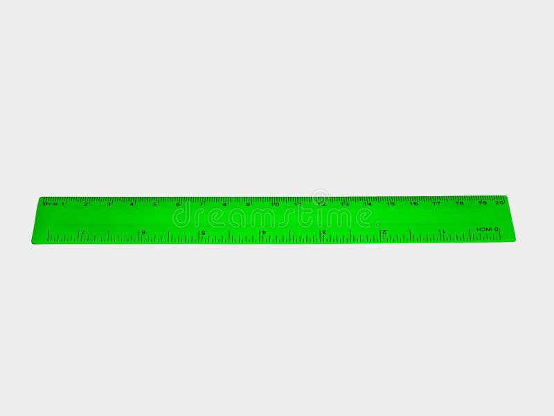 Green ruler stock image. Image of plastic, measure, inch - 14182495